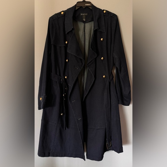 INC International Concepts | Jackets & Coats | Long Blue Jean Jacket ...